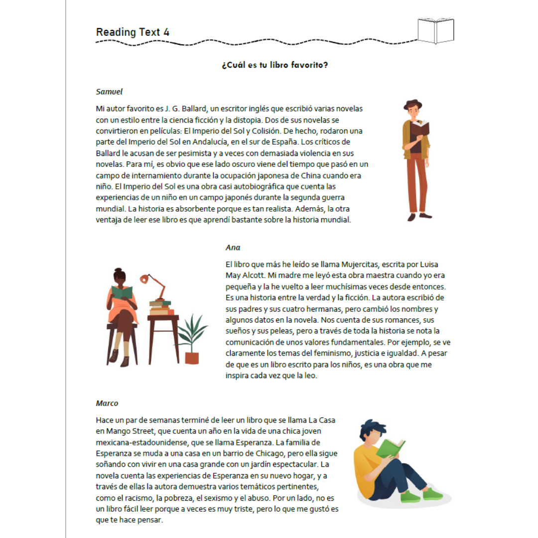 Spanish Reading Comprehension: El tiempo libre - Sail Through Spanish