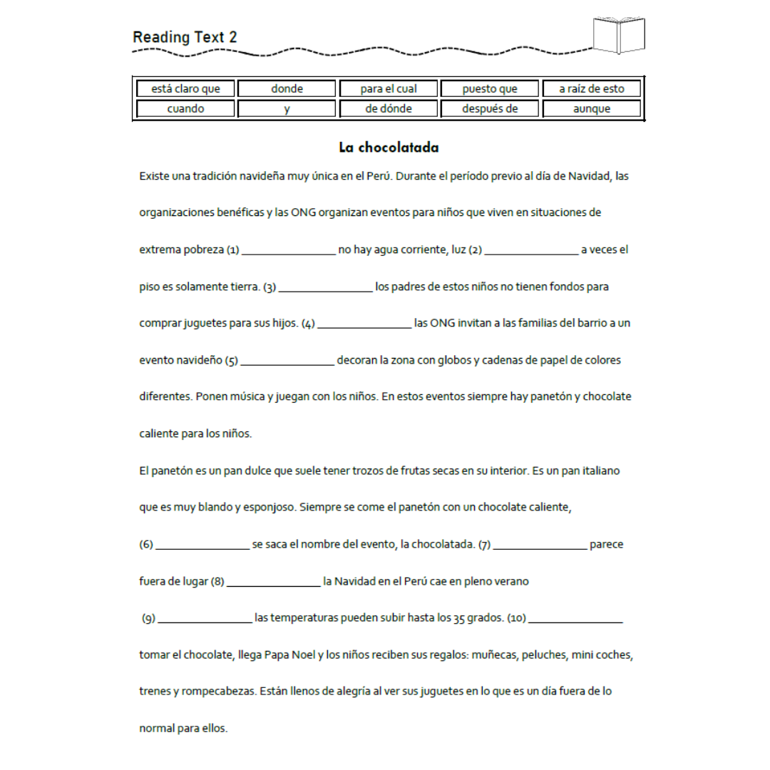 Spanish Reading Comprehension: Christmas and New Year - Sail Through ...