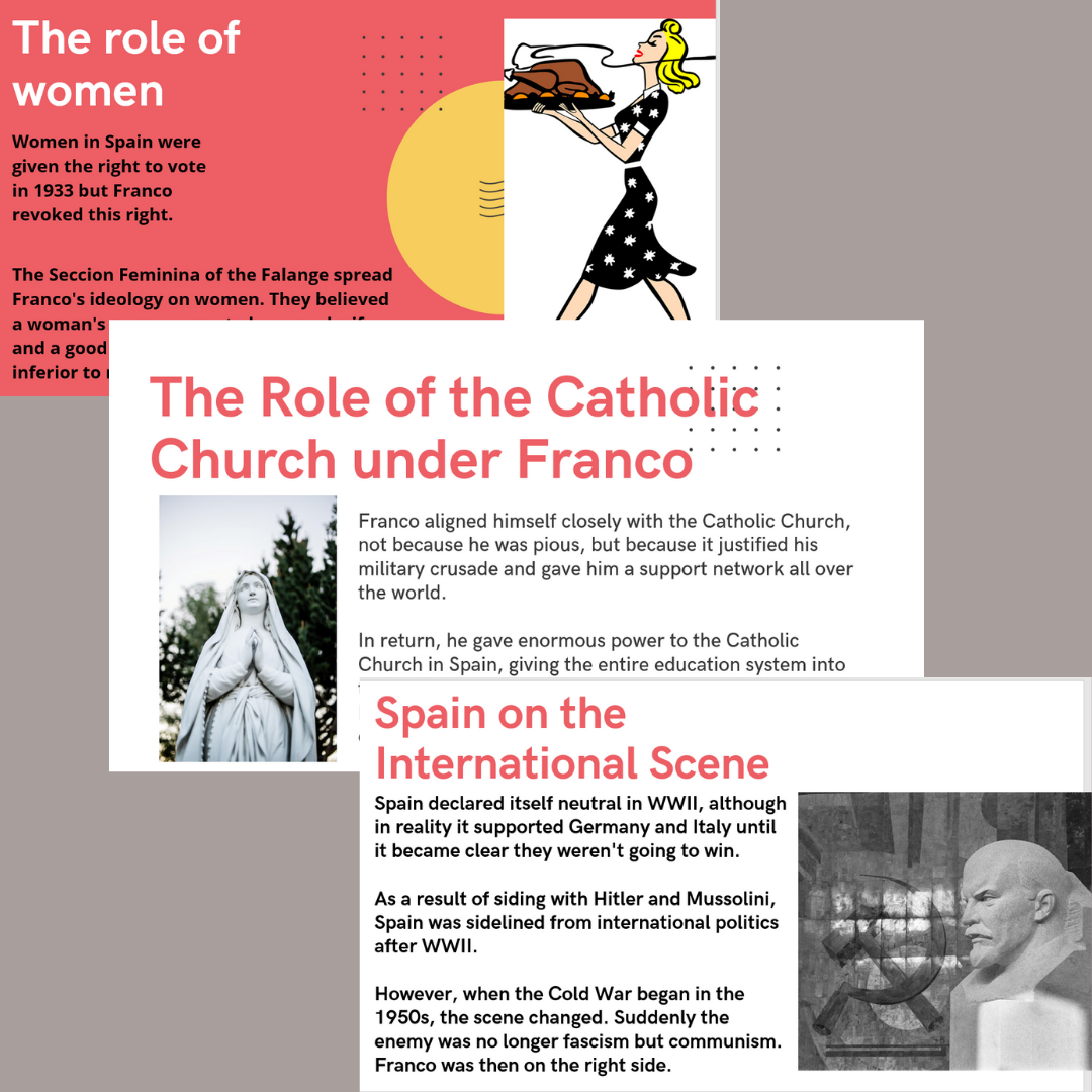 Franco Dictatorship in Spain: PowerPoint Presentation (in English ...