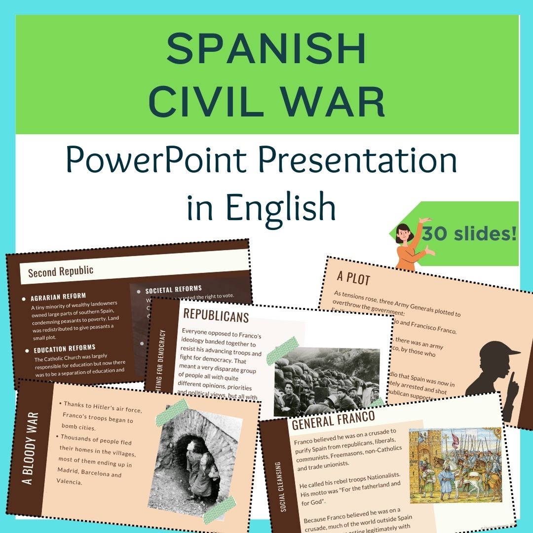 Spanish Civil War: PowerPoint Presentation (in English) - Sail Through ...
