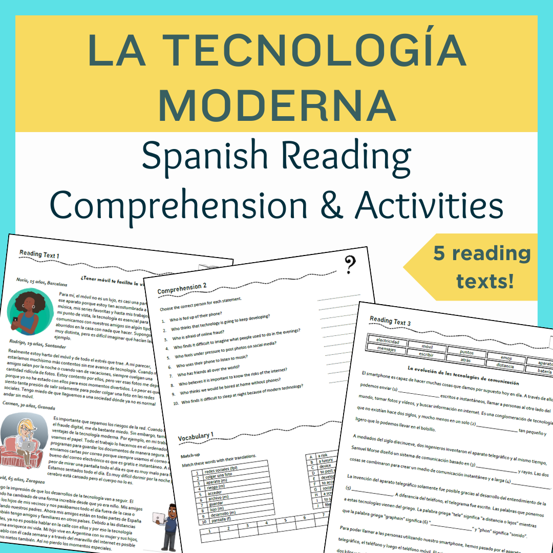 Spanish Reading Comprehension: La tecnología moderna - Sail Through Spanish