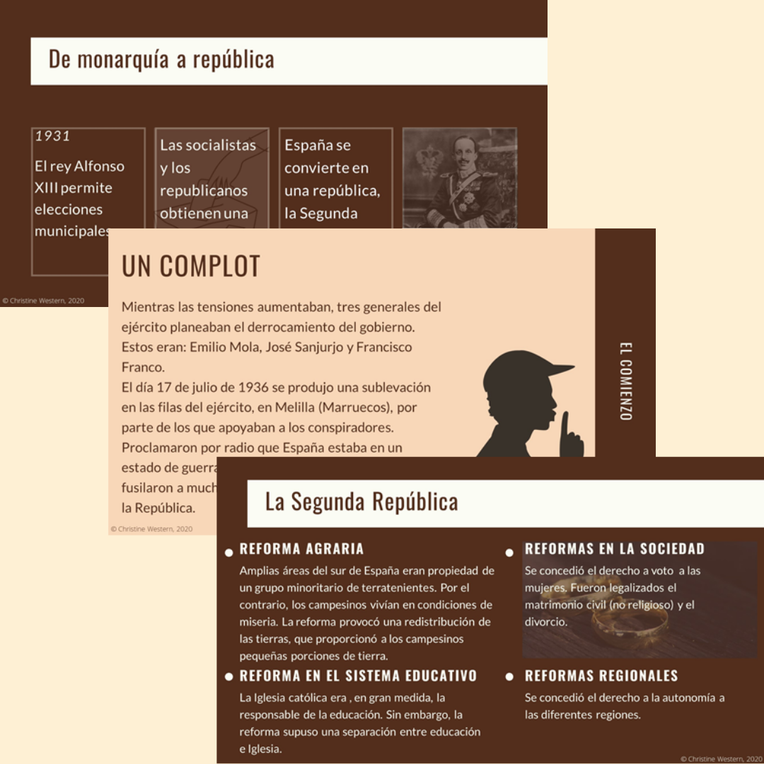 La guerra civil española: PowerPoint Presentation (in Spanish) - Sail ...