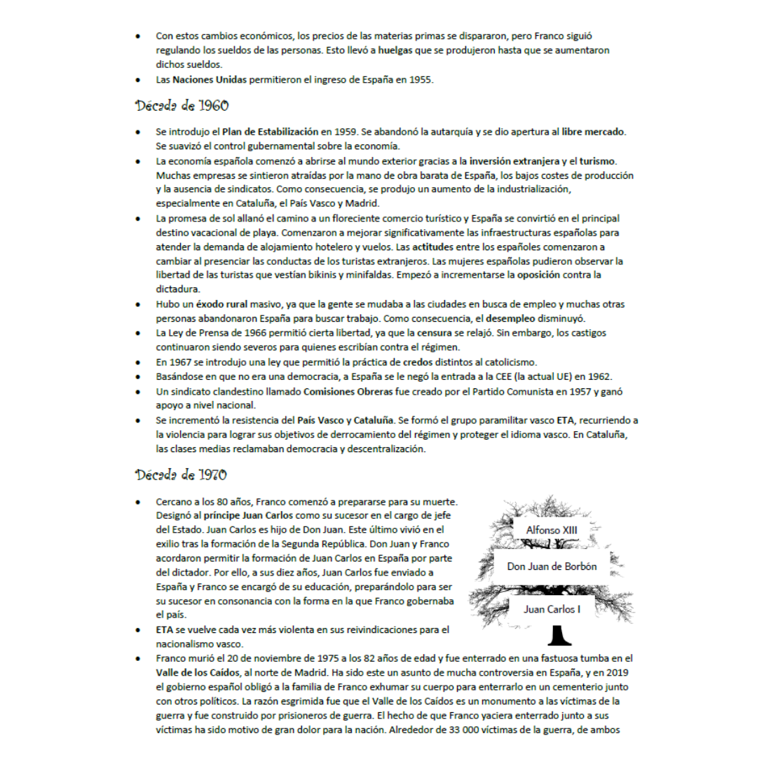La Dictadura Franquista: un resumen (in Spanish) - Sail Through Spanish