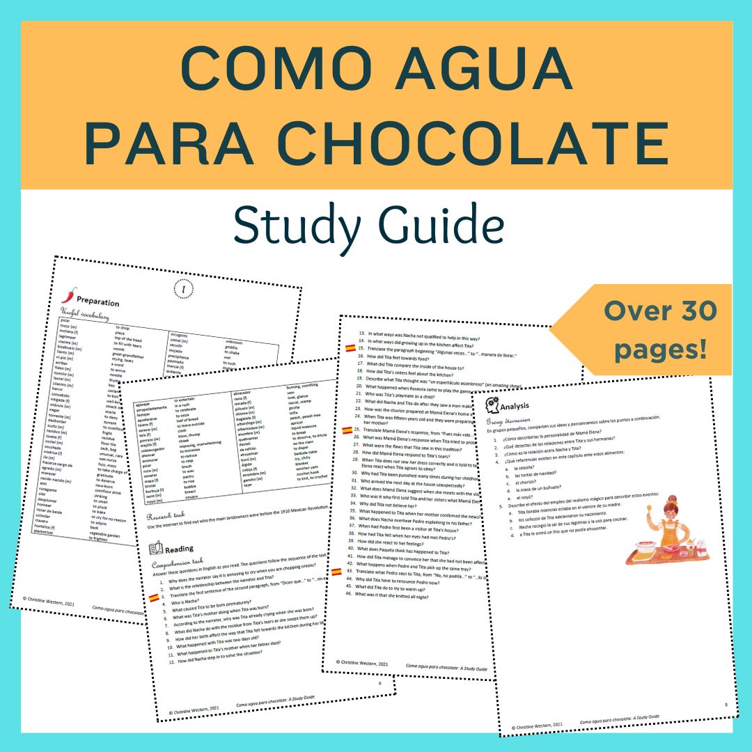 Como agua para chocolate: A Study Guide - Sail Through Spanish