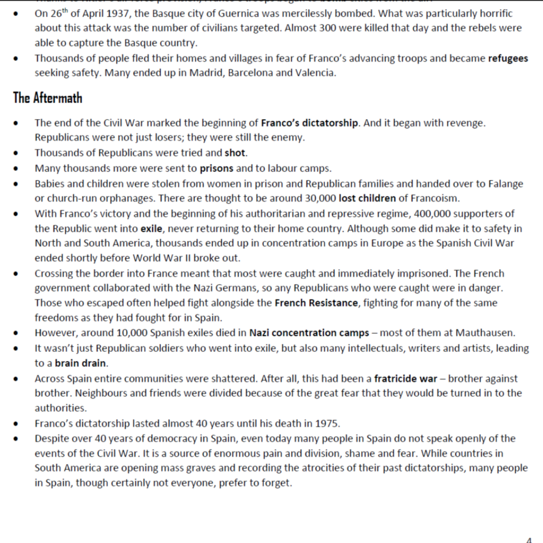 Spanish Civil War: A Summary (in English) - Sail Through Spanish