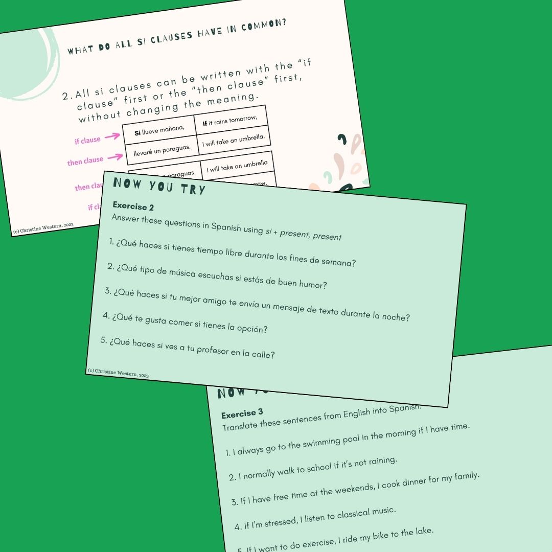 Si clauses/Conditional sentences: PowerPoint Presentation (in English ...