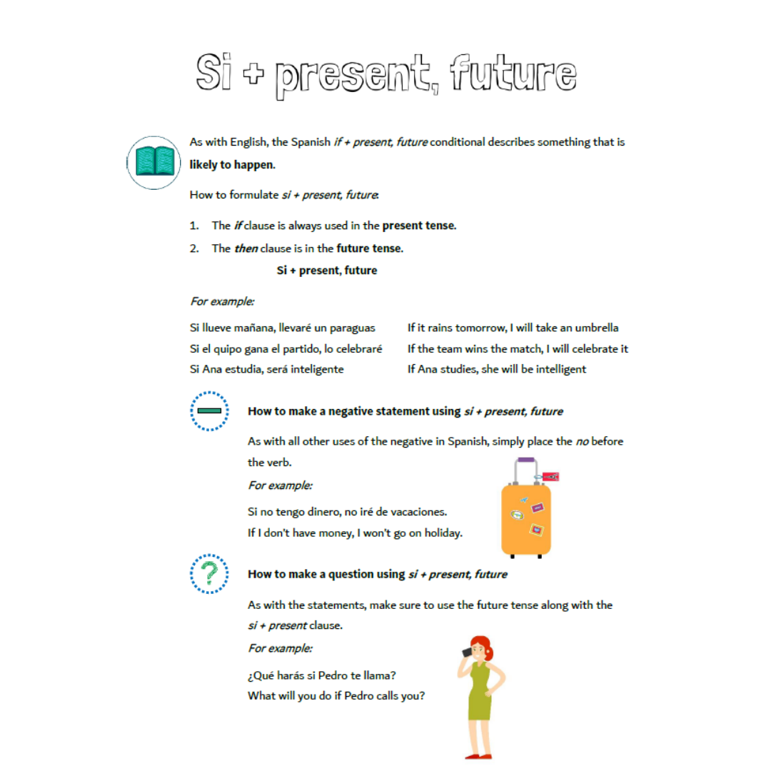 Si clauses/Conditional sentences: Spanish grammar practice - Sail ...