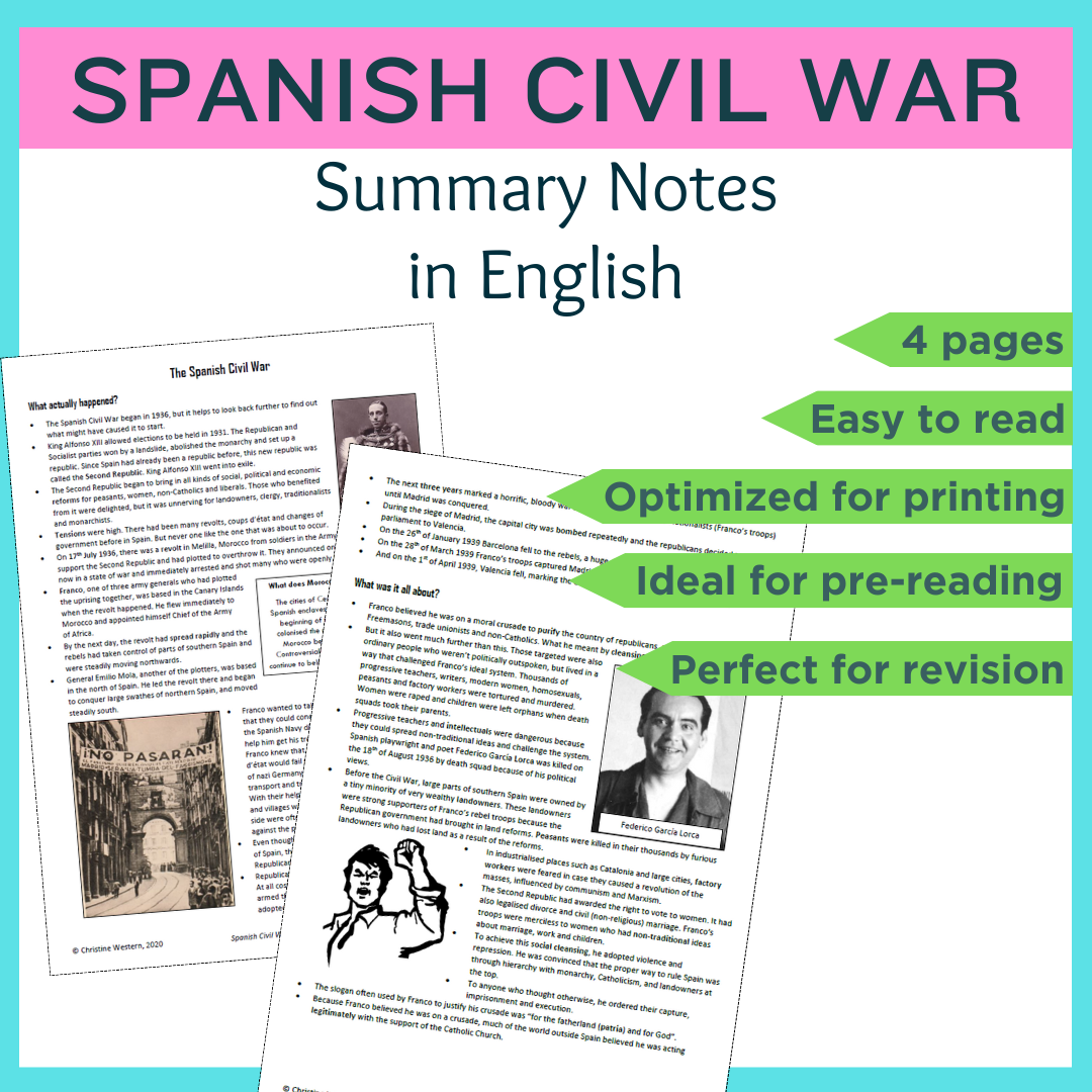 Spanish Civil War: A Summary (in English) - Sail Through Spanish