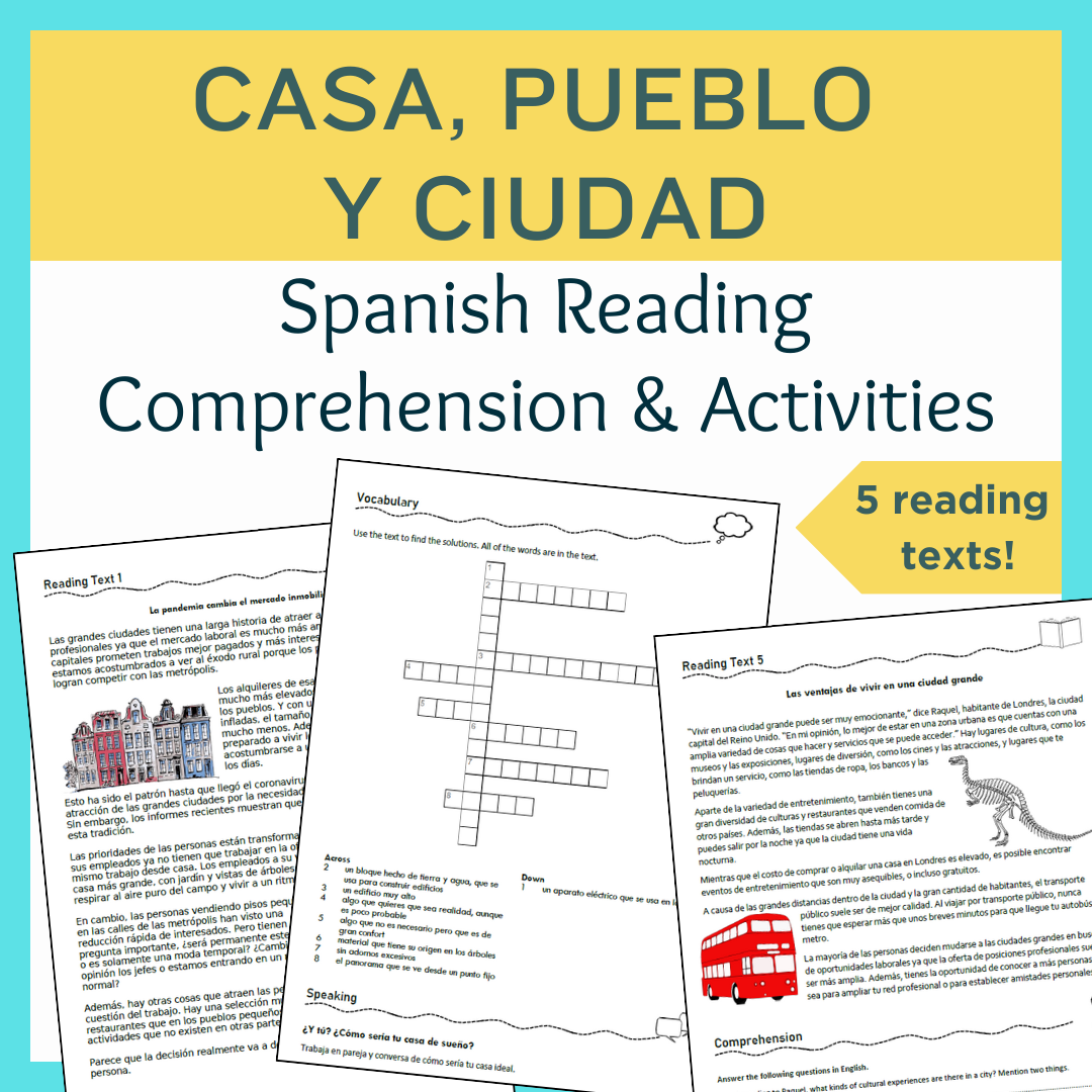 Spanish Reading Comprehension: Casa, pueblo y ciudad - Sail Through Spanish