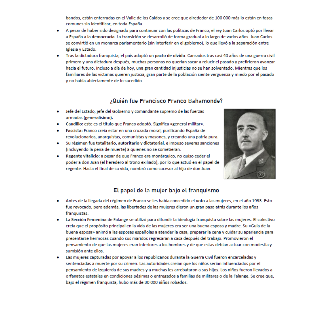 La Dictadura Franquista: un resumen (in Spanish) - Sail Through Spanish